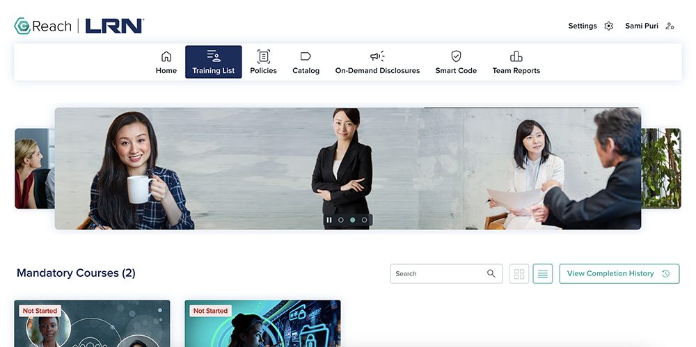 Compliance Learning Management System | LMS | Catalyst by LRN